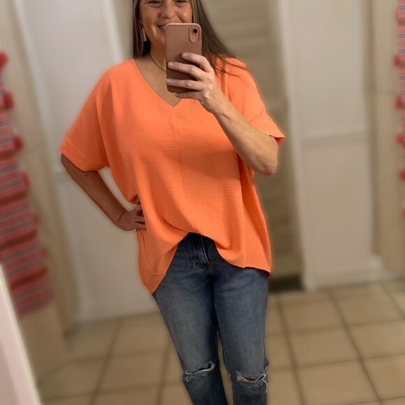 Zenana Outfitters | Tops | New Boutique Zenana Oversize Dolman Coral ...